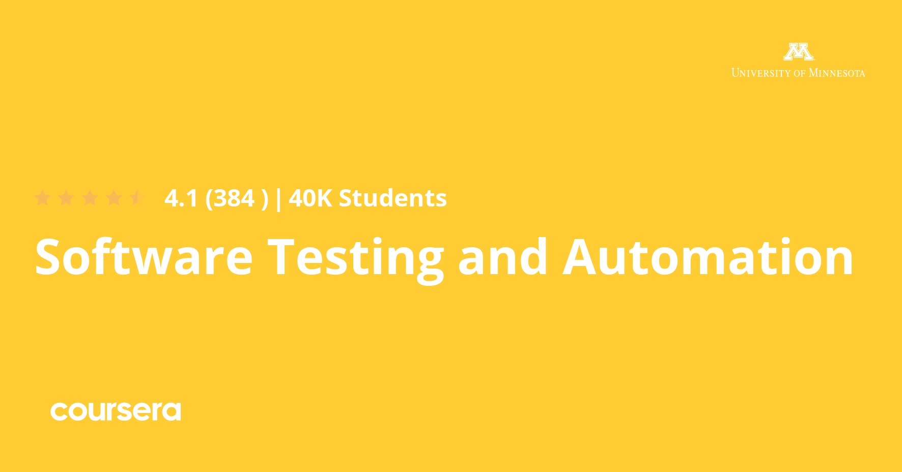 Software Testing and Automation Specialization - Coursya