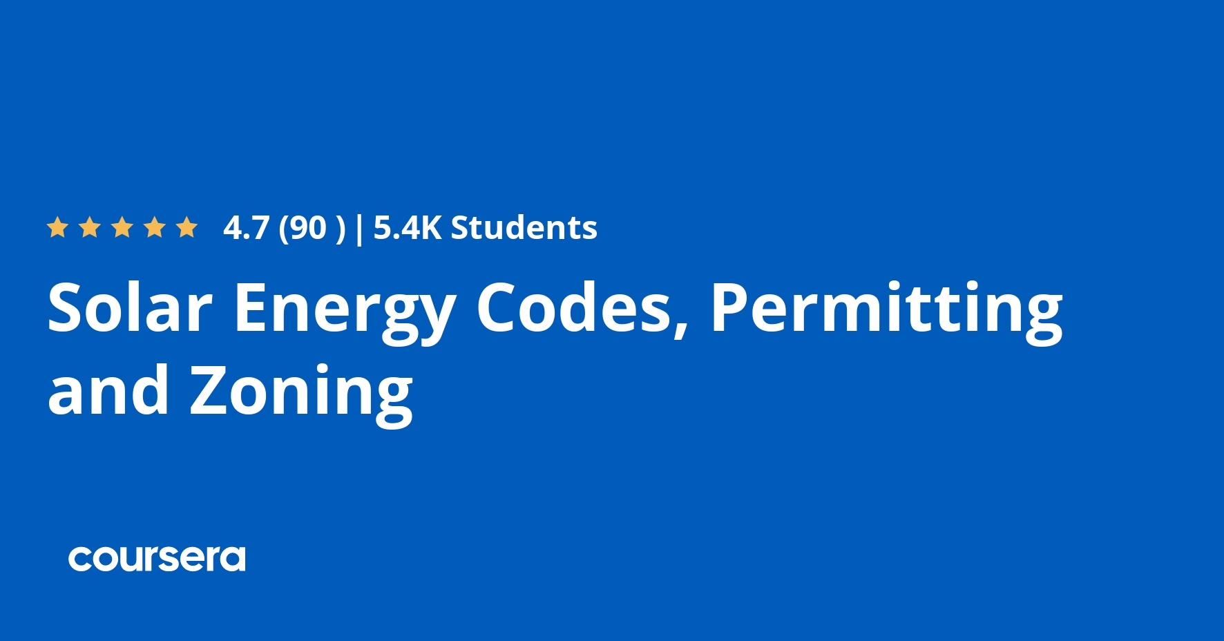 Solar Energy Codes, Permitting and Zoning - Coursya