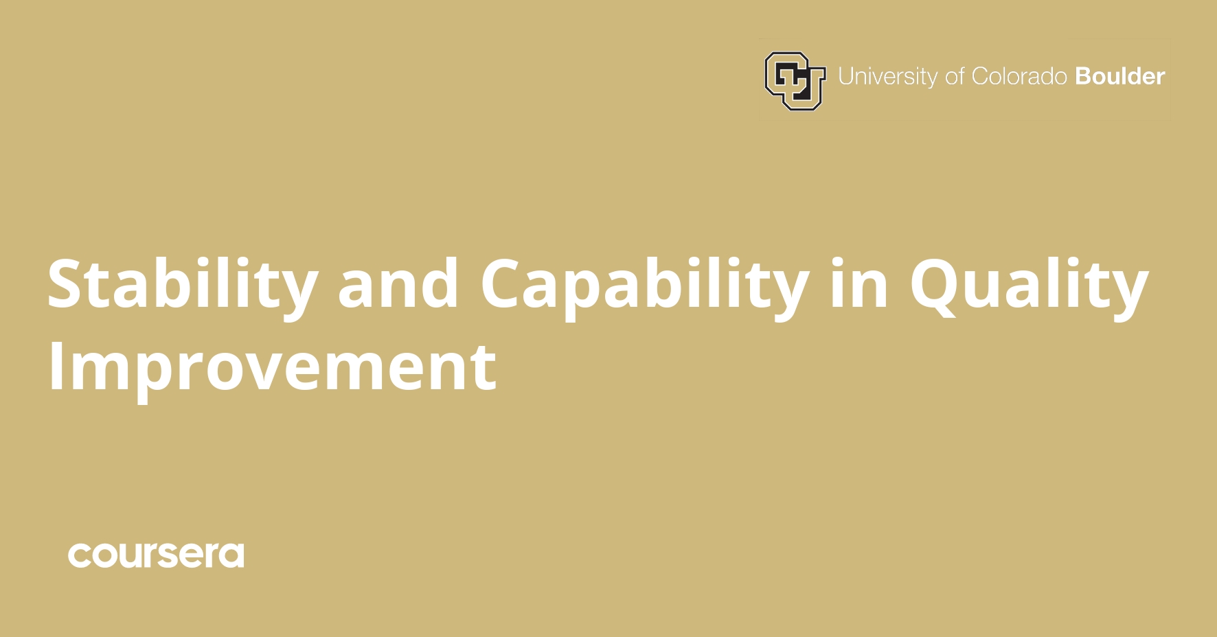 Stability and Capability in Quality Improvement - Coursya