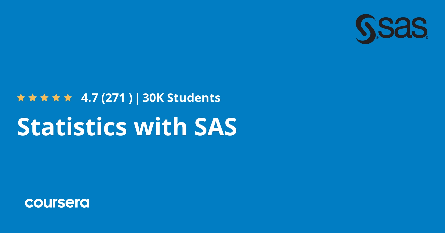 Statistics with SAS - Coursya