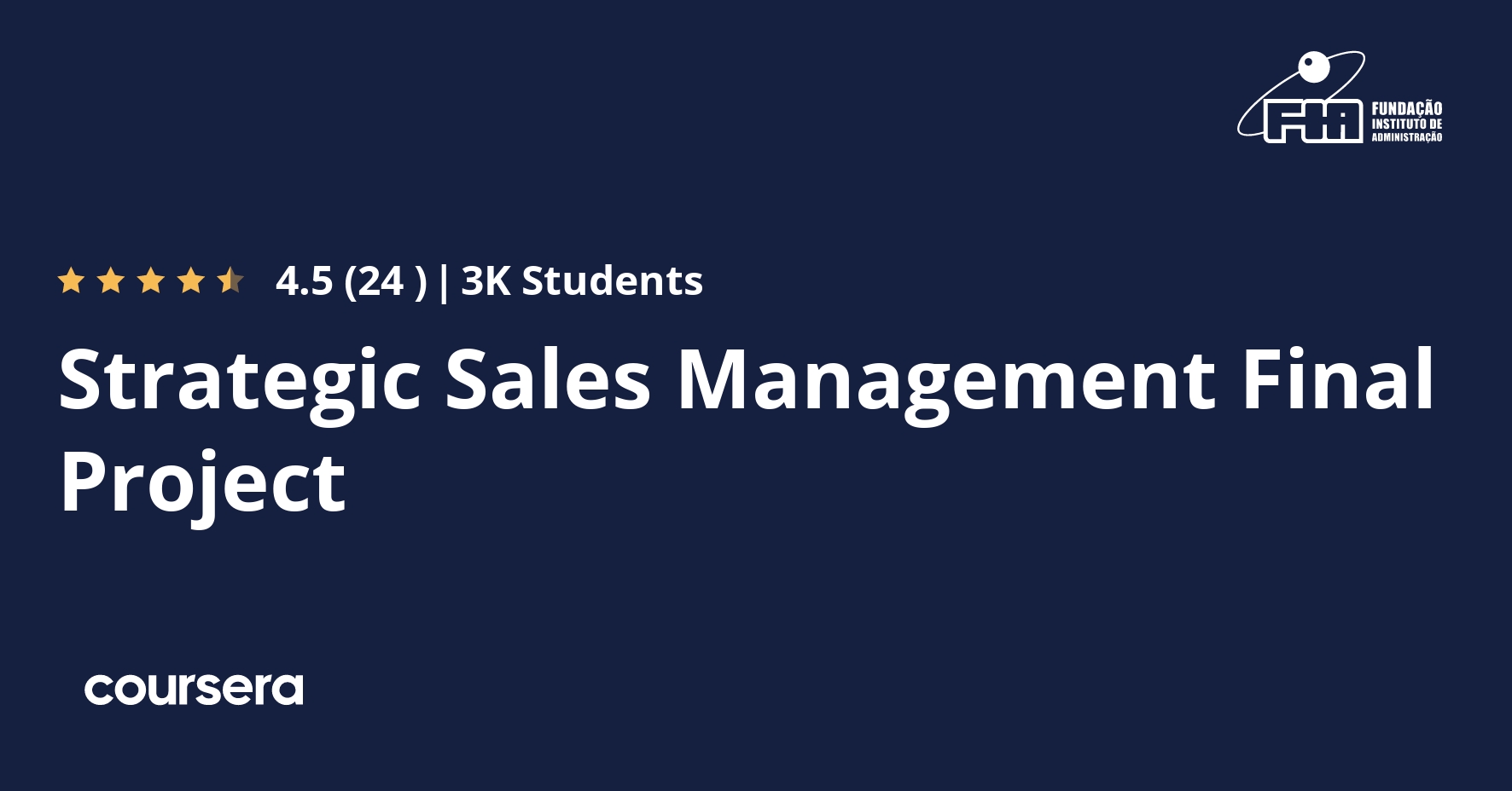 Strategic Sales Management Final Project - Coursya