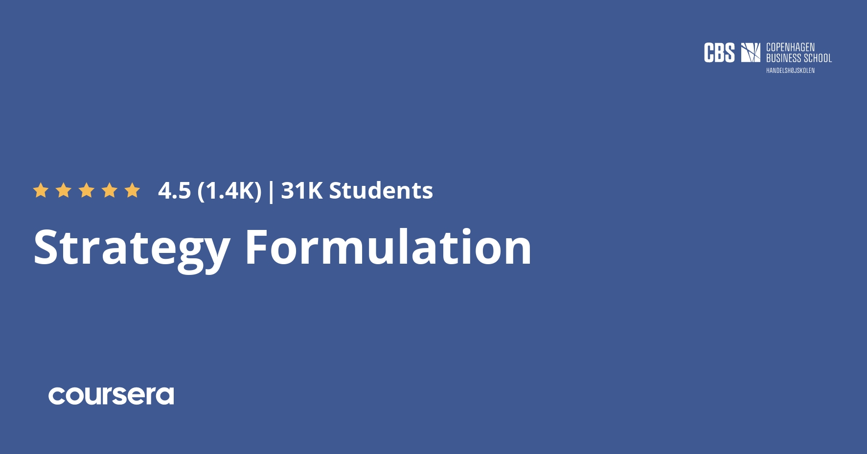 Strategy Formulation - Coursya