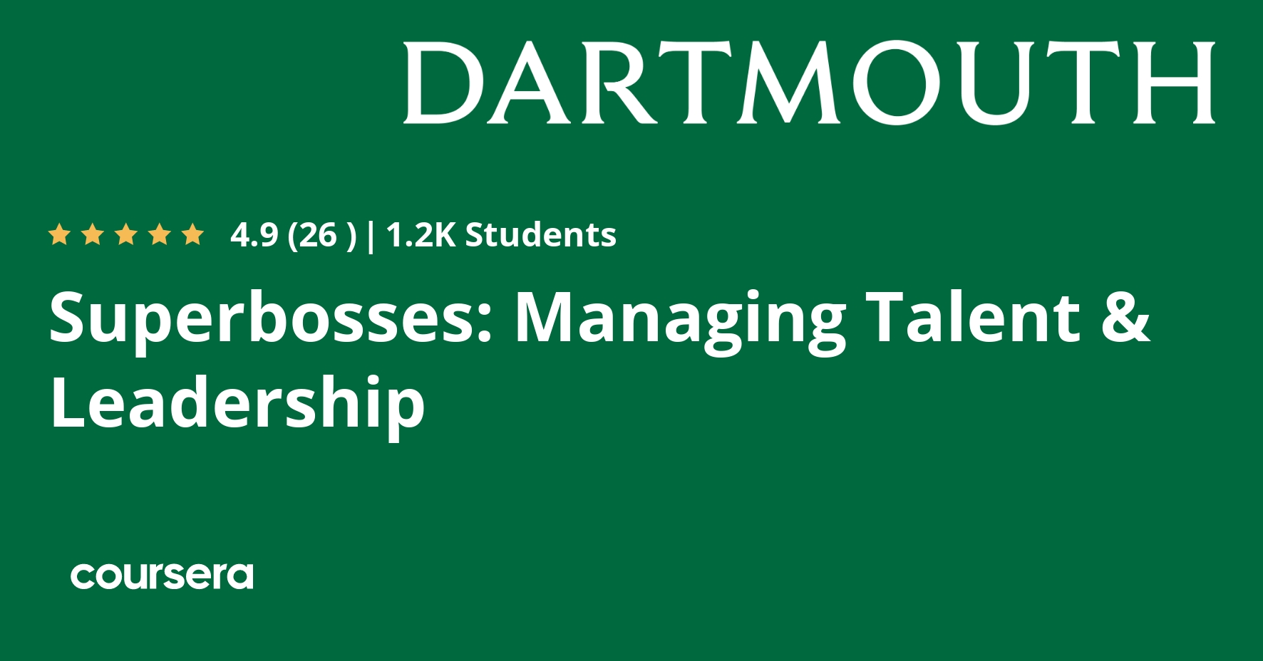 Superbosses: Managing Talent & Leadership - Coursya