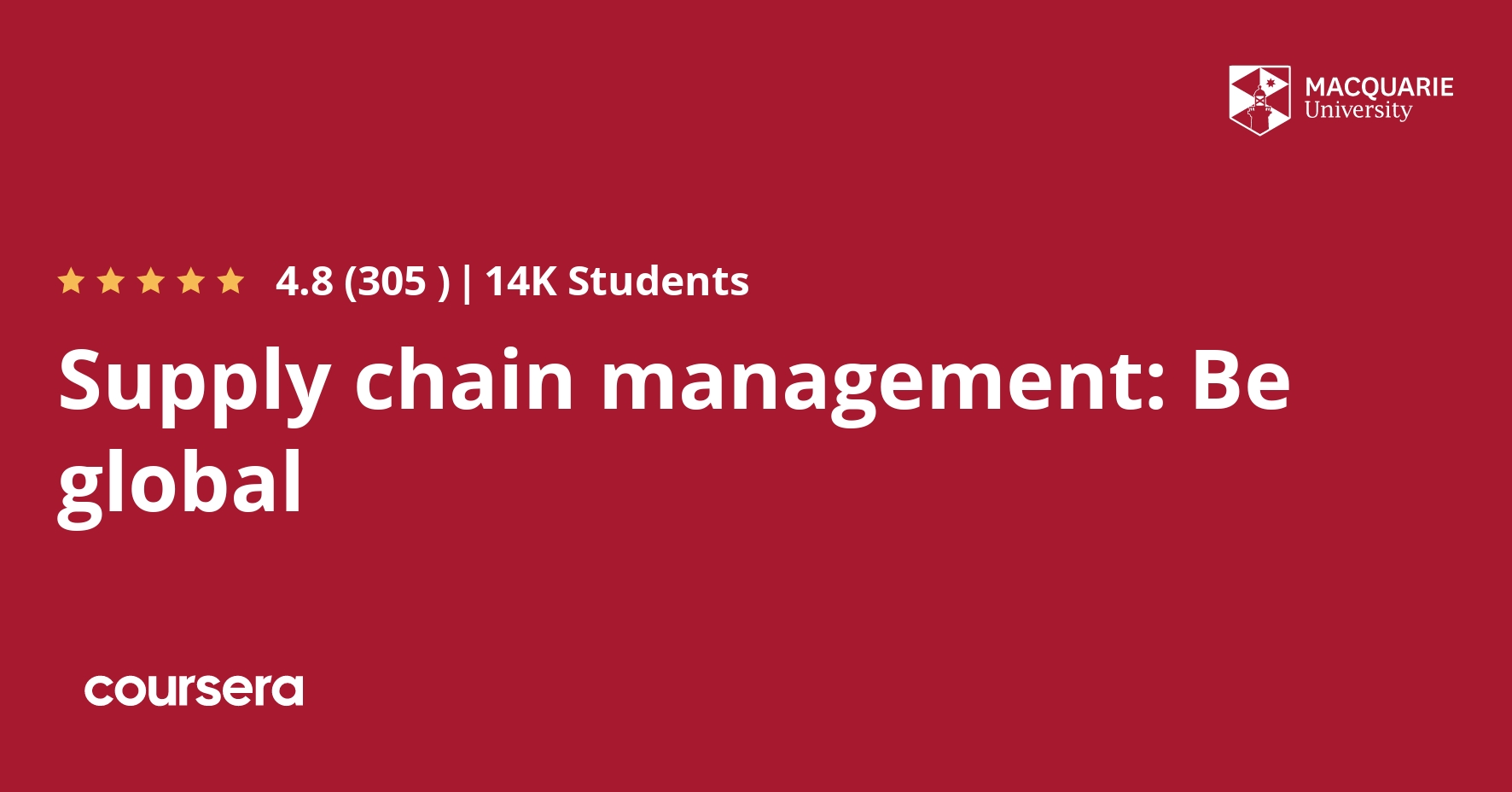 Supply Chain Management Be Global Coursya