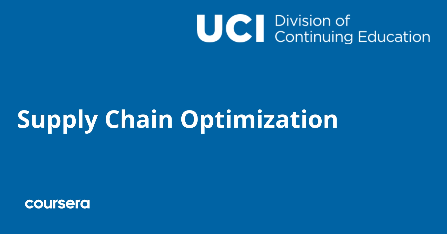 Supply Chain Optimization - Coursya