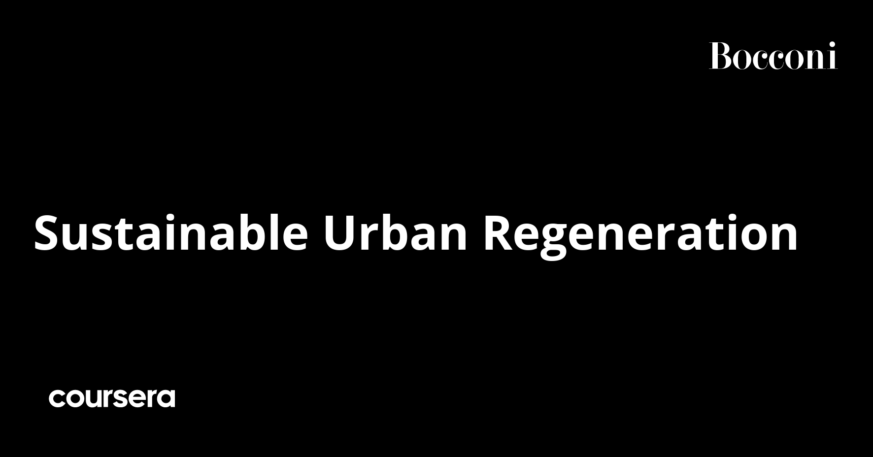 Sustainable Urban Regeneration - Coursya