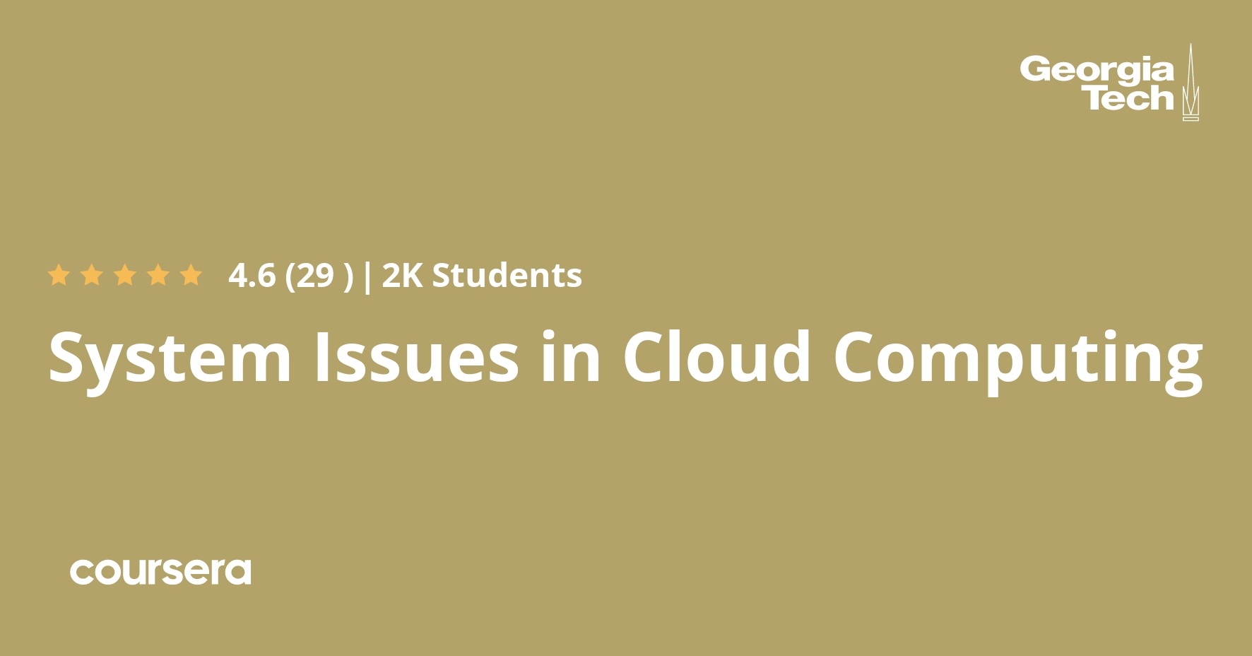 System Issues in Cloud Computing Specialization - Coursya