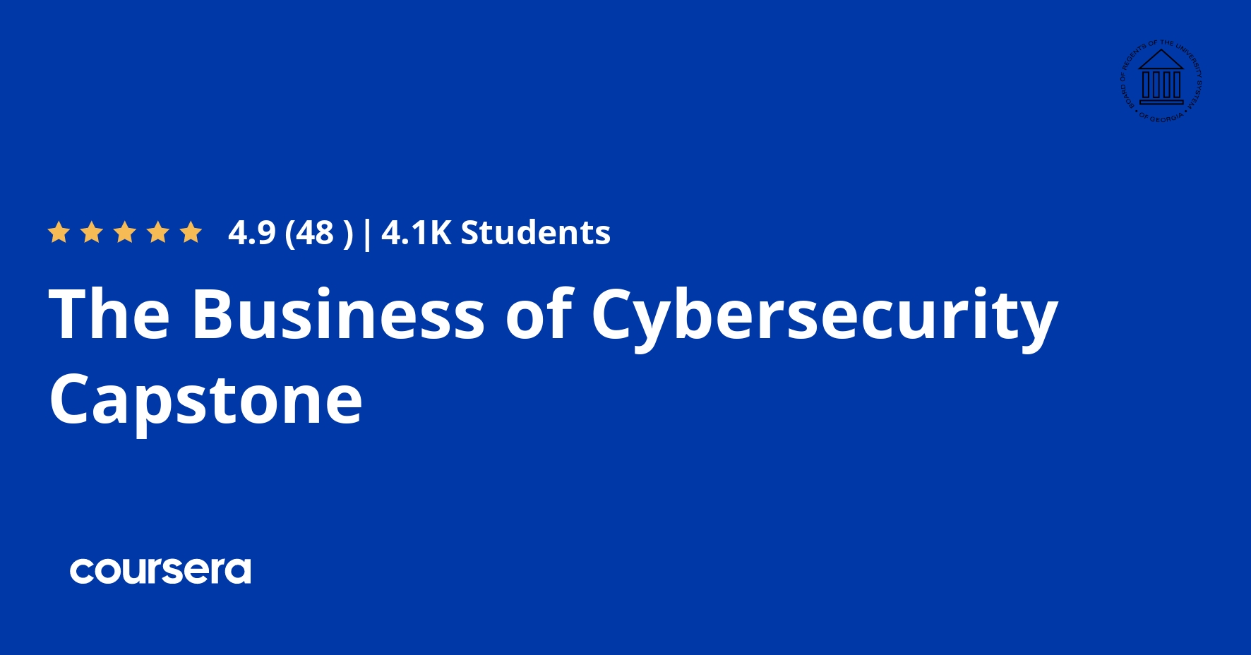 The Business of Cybersecurity Capstone - Coursya