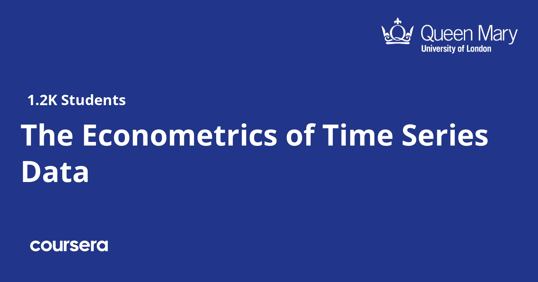 The Econometrics Of Time Series Data Coursya 9091