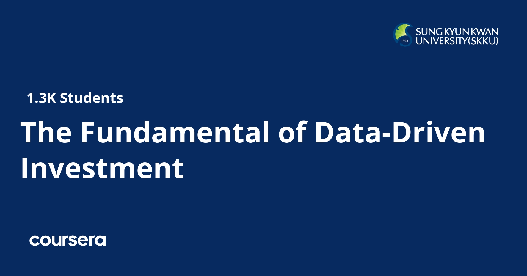 The Fundamental of Data-Driven Investment - Coursya
