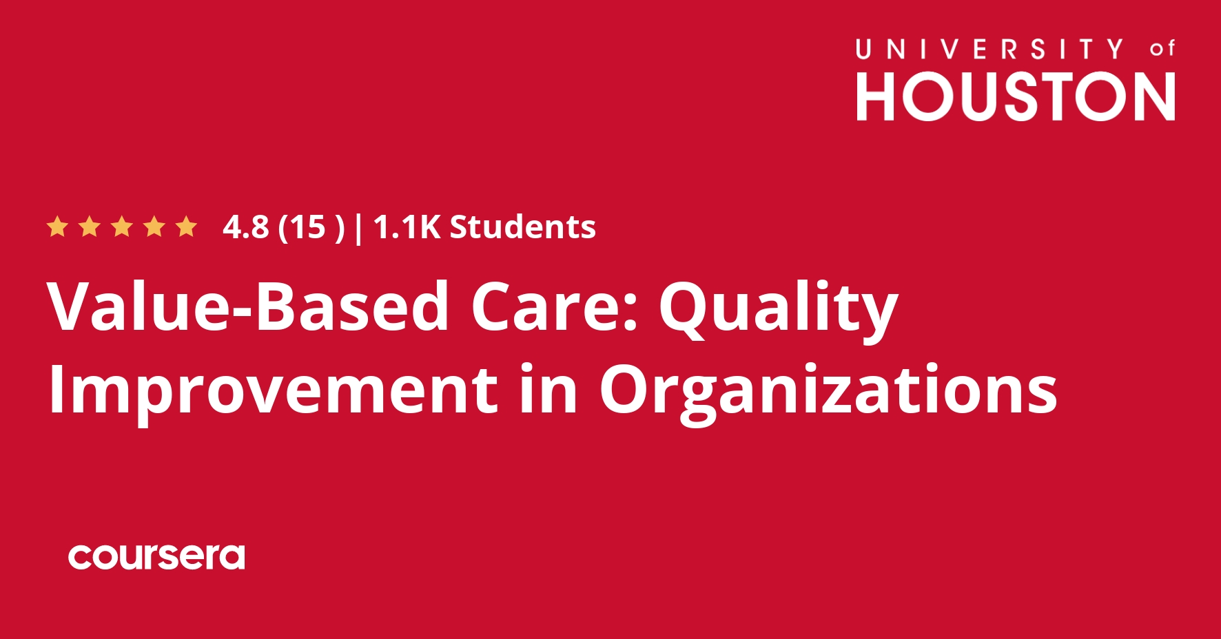 Value-Based Care: Quality Improvement in Organizations - Coursya