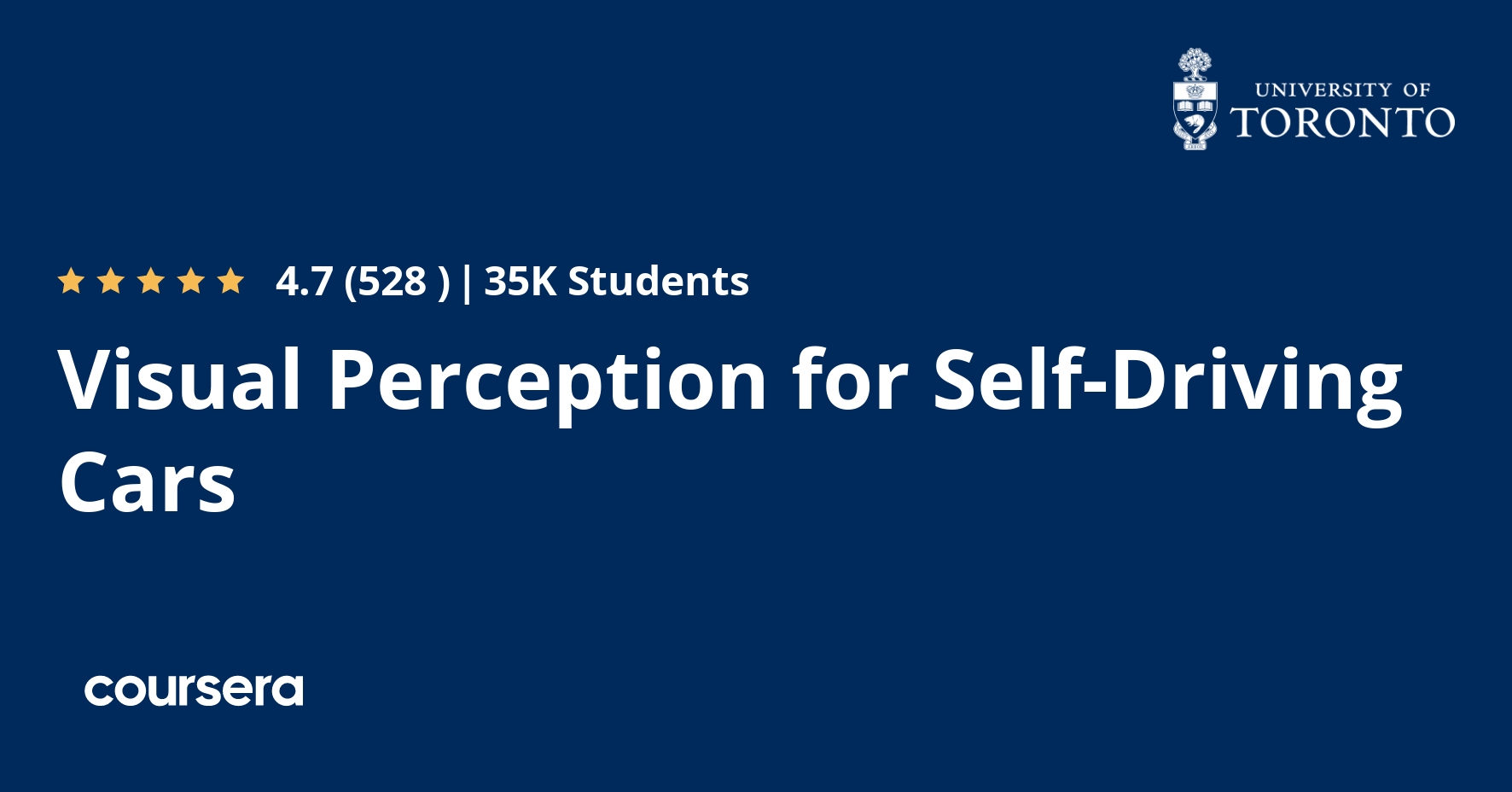 Visual Perception for Self-Driving Cars - Coursya