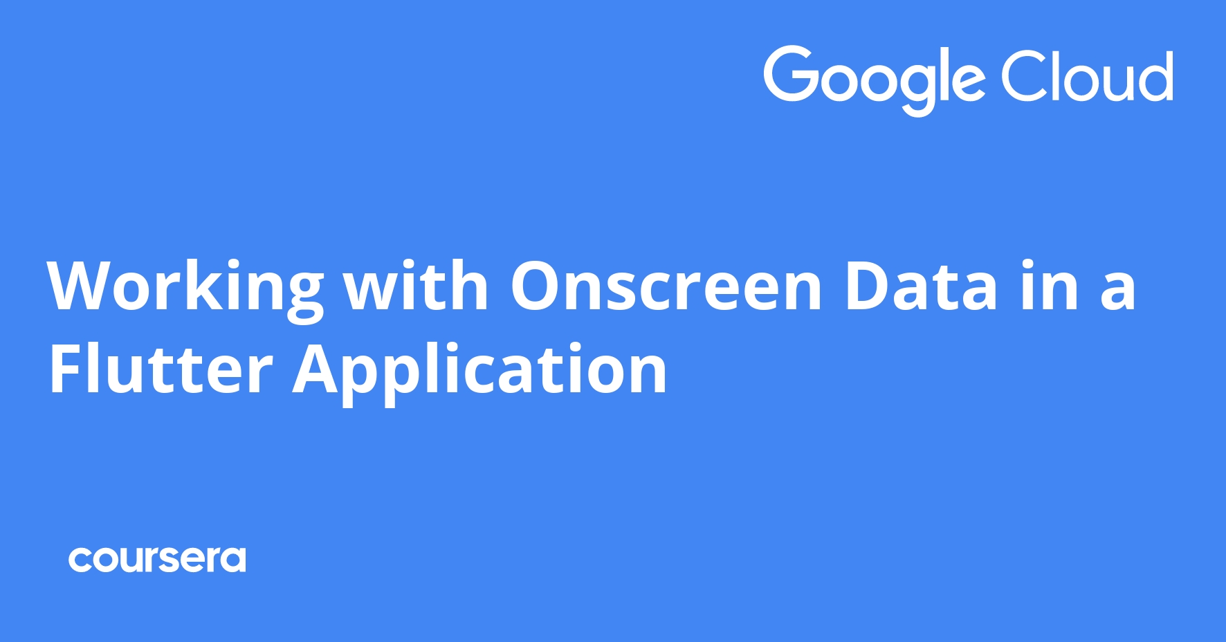 Working with Onscreen Data in a Flutter Application - Coursya