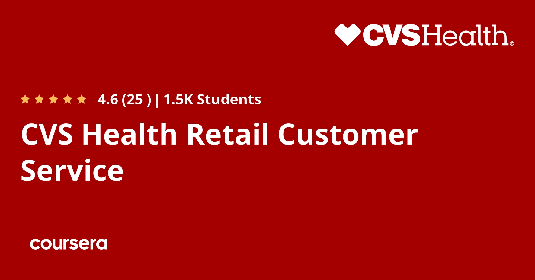 CVS Health Retail Customer Service - Coursya