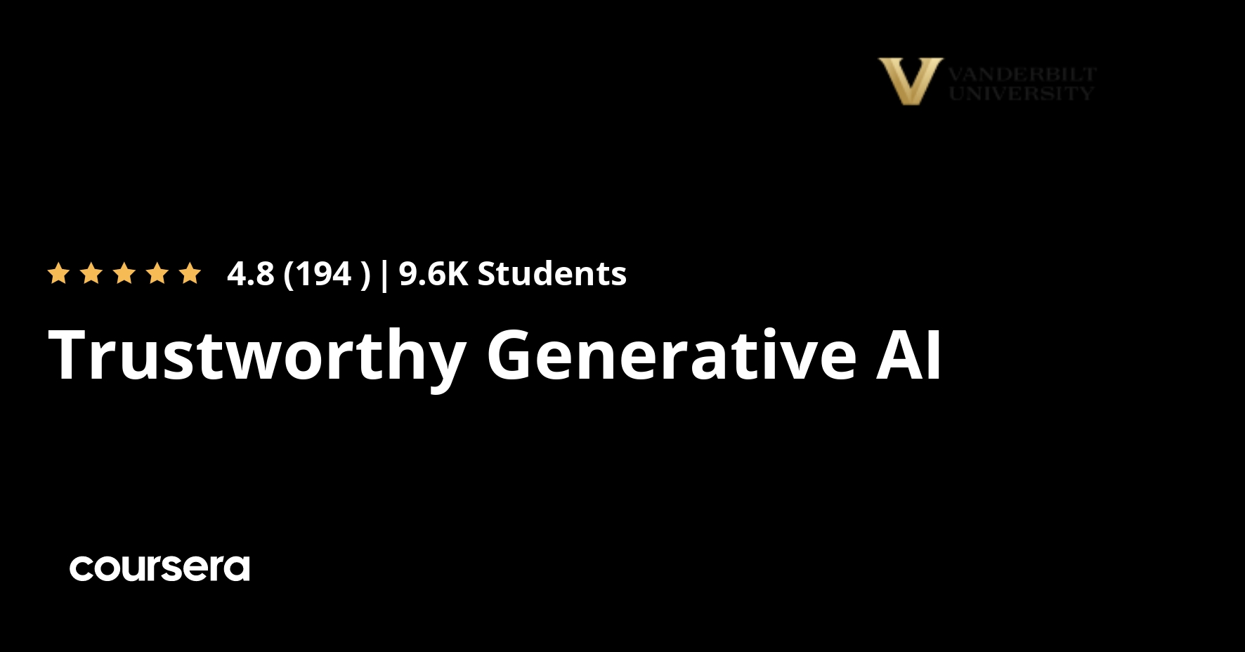 Trustworthy Generative AI - Coursya