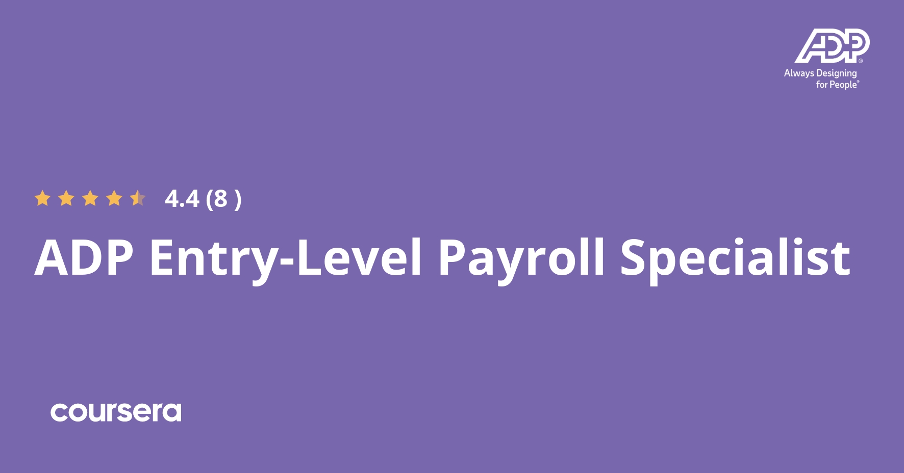 ADP Entry-Level Payroll Specialist - Coursya
